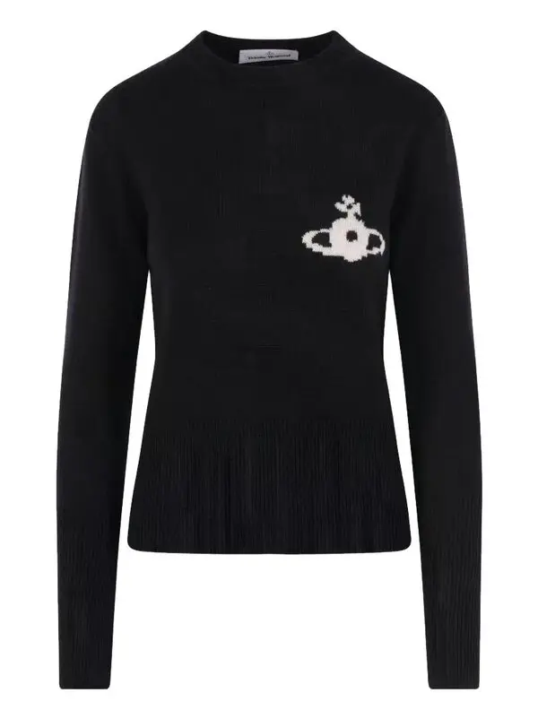 VIVIENNE WESTWOOD Orb Intarsia Wool Sweater - Black