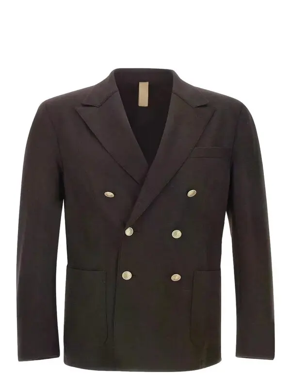 Eleventy Double-breasted Peak-lapel Blazer - Brown