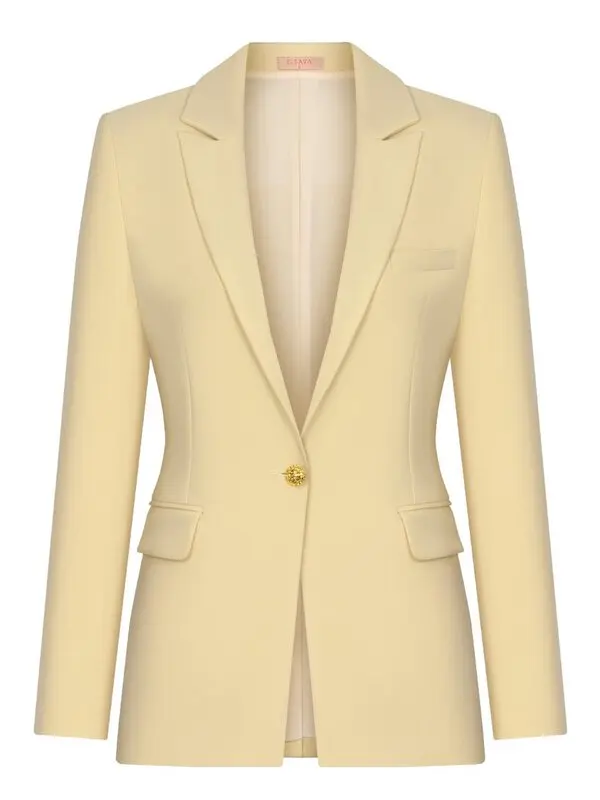 ELSAVA Milky Jacket With Notch Lapel - Yellow