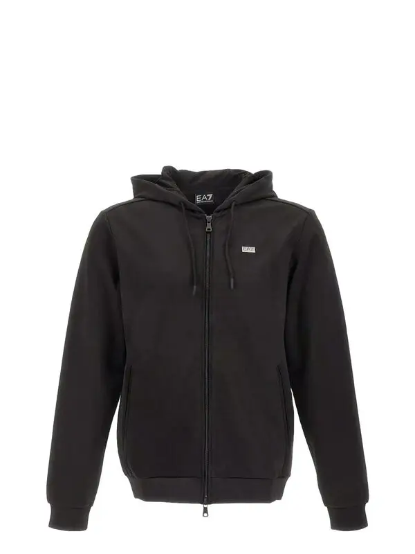 EA7 Zip-up Hoodie - Black