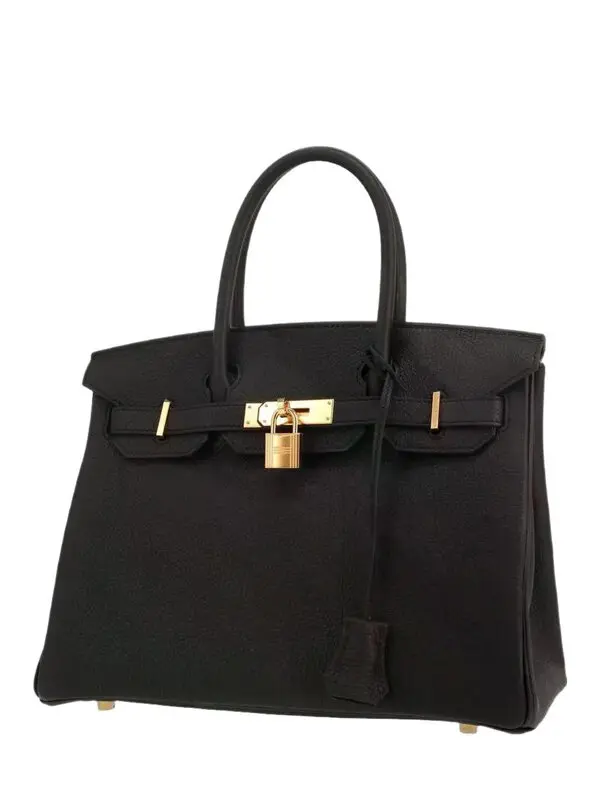 Hermès 2025 30 Birkin Tote Bag - Black
