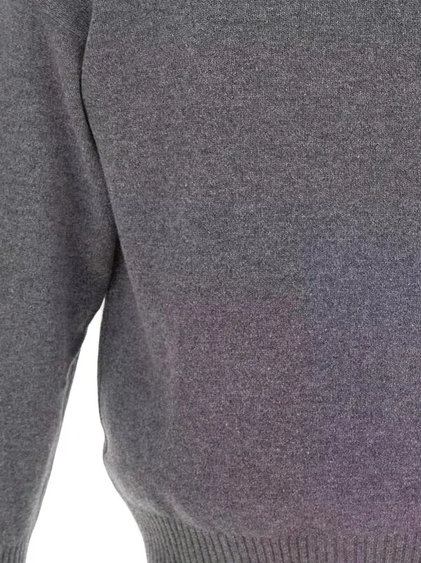 GRAN SASSO V-neck Cardigan With Ribbed Trim - Grey