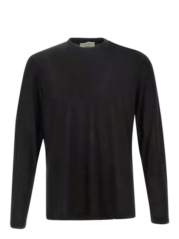 FILIPPO DE LAURENTIIS Royal Wool Long-sleeve T-shirt - Black