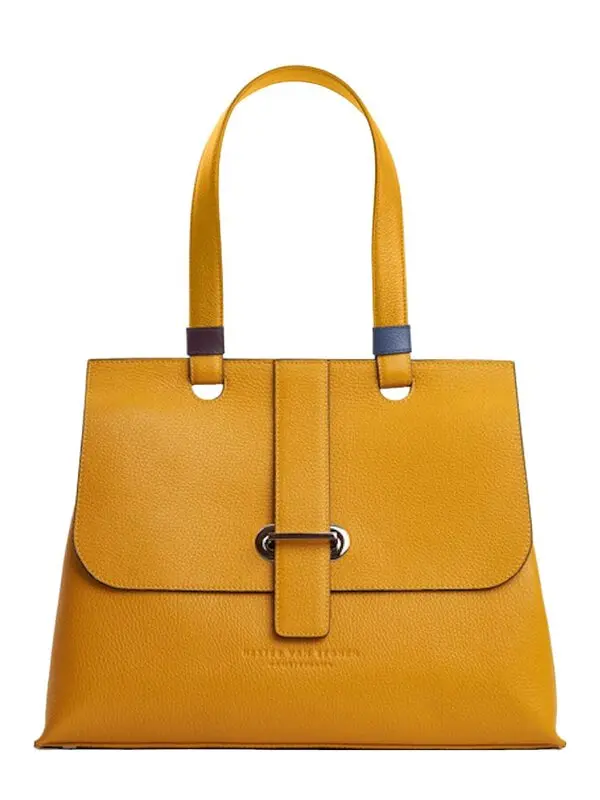HESTER VAN EEGHEN Barn Sole Leather Handbag - Yellow