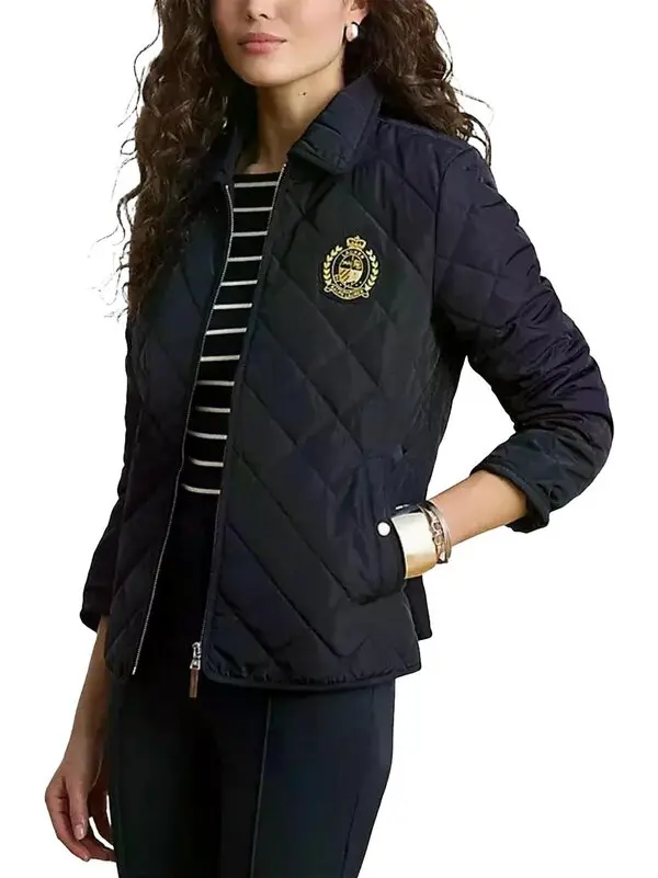 Ralph Lauren Quilted Crest-patch Jacket - Blue