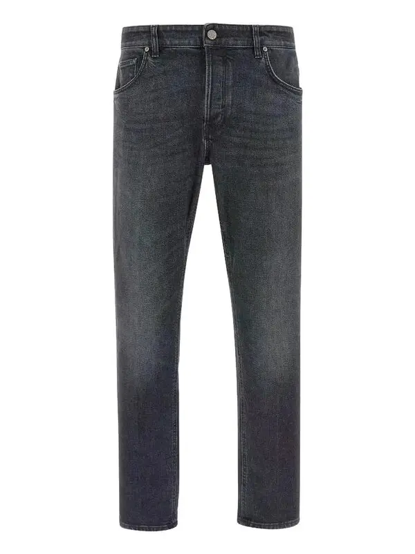 PT TORINO Reggae Tapered Jeans Dark Wash Textured Denim - Blue