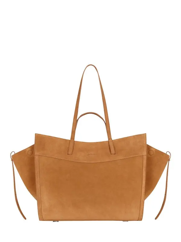SAONARA BRAND Saonara Camel Suede Shopping Bag - Brown