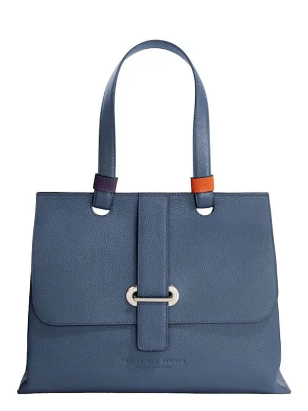 HESTER VAN EEGHEN Barn Leather Handbag - Blue