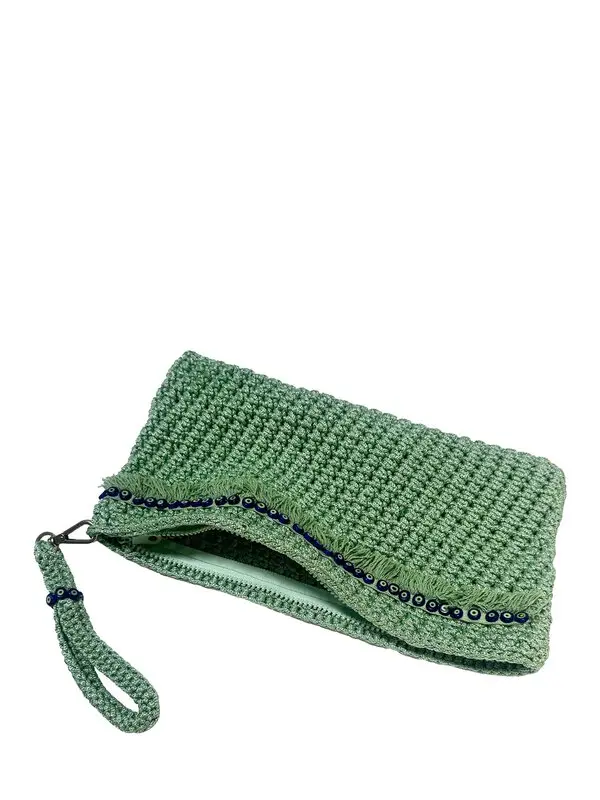 N'ONAT Evil Eye Hand Crochet Clutch - Green