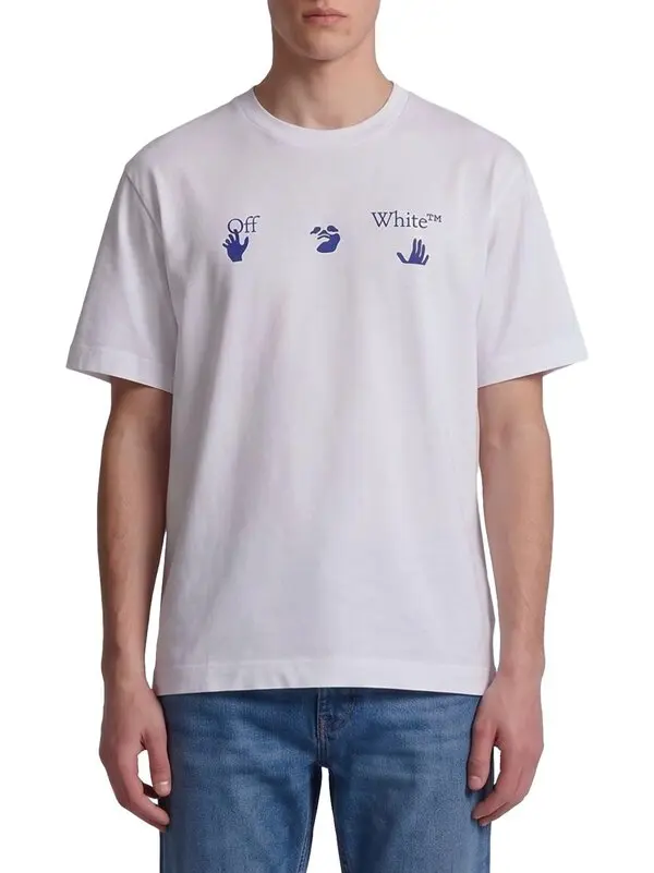 Off-White Bacco Arrow Skate Cotton T-shirt - White