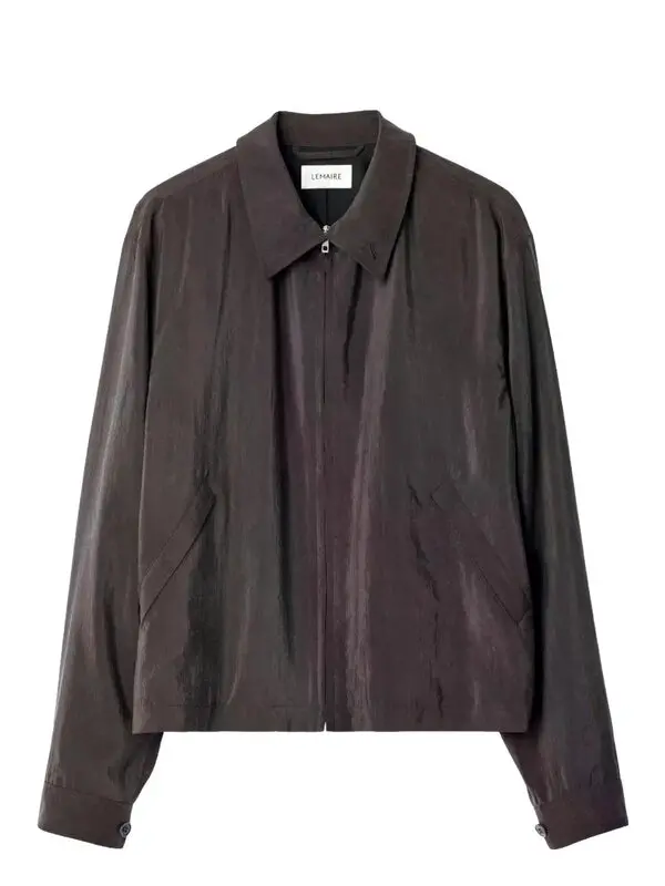 LEMAIRE Dry Silk Light Zipped Blouson - Brown