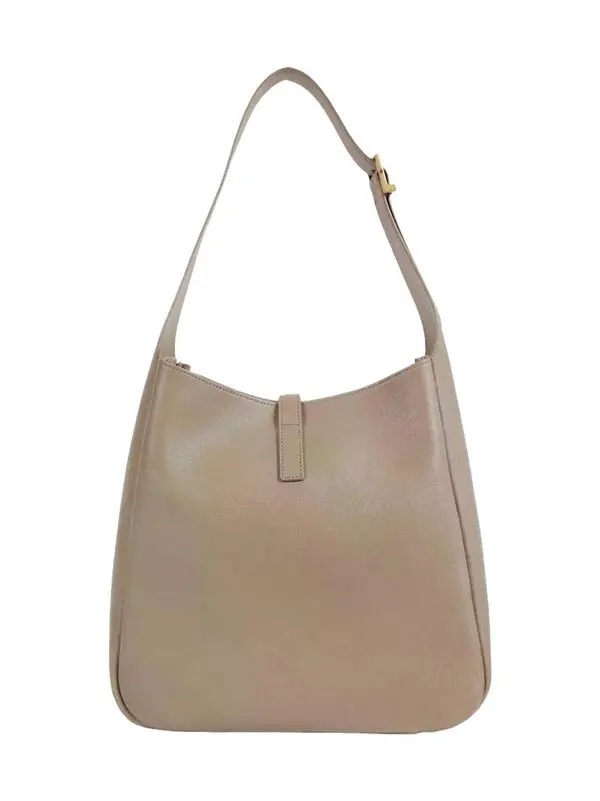 Saint Laurent Le 5 À 7 Leather Shoulder Bag - Neutrals