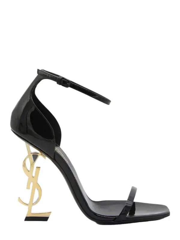 Saint Laurent Opyum Patent Leather Sandals - Black