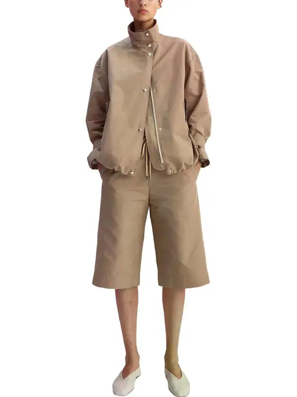 ARLO MOTT Logan High-neck Bomber Jacket - Neutrals
