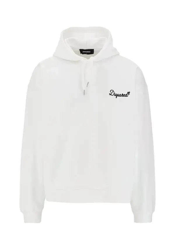 Dsquared2 Embroidered Logo Hoodie - White