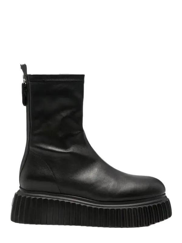 Agl Platform Heel Ankle Boots - Black