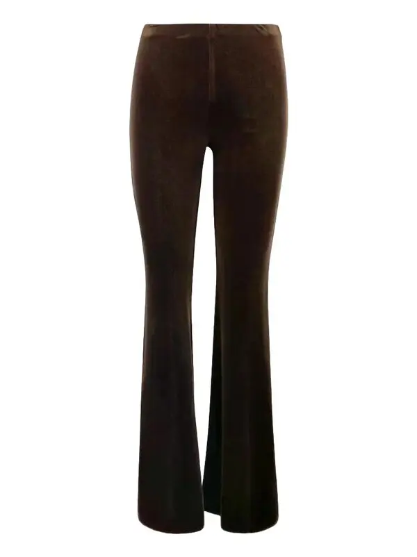 F.IT Velvet Flared Trousers - Brown