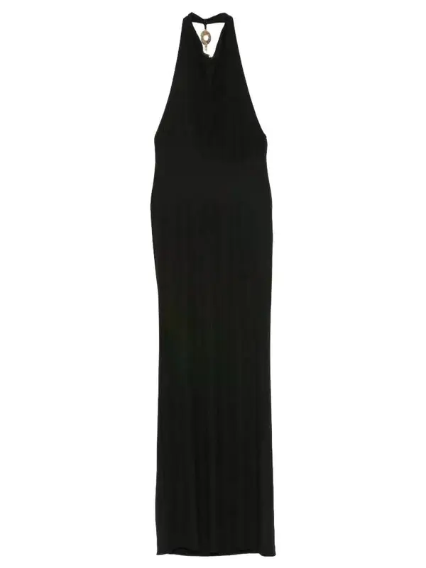 Cult Gaia Sienna Halterneck Chain-detail Maxi Dress - Black