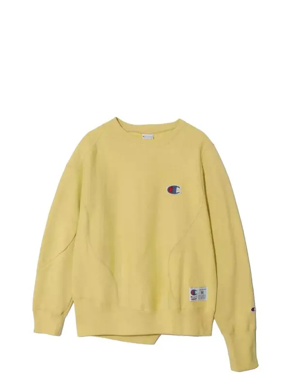 Undercover X Champion Asymmetric Sweatshirt - Yellow