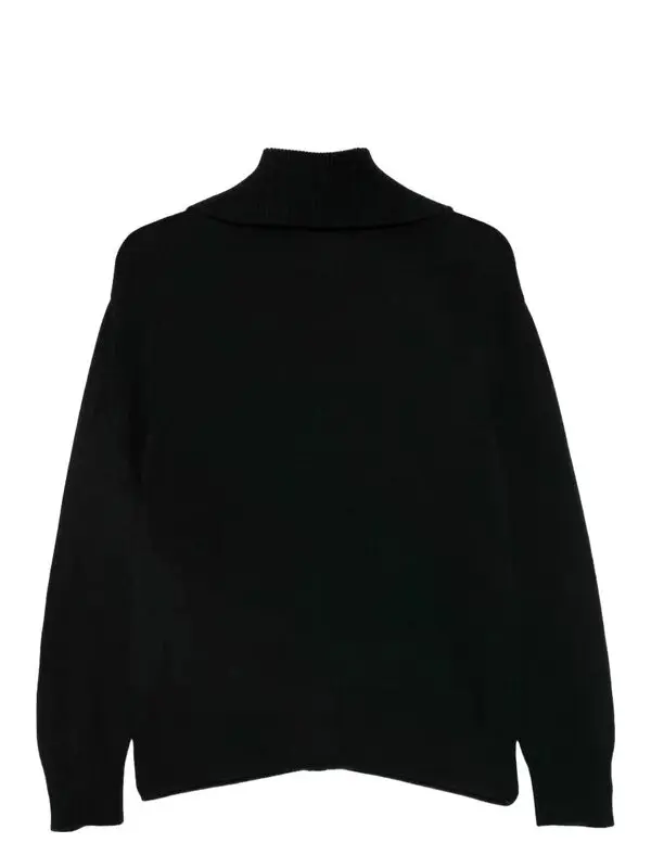 LISA YANG Denie High-neck Button-up Cardigan - Black