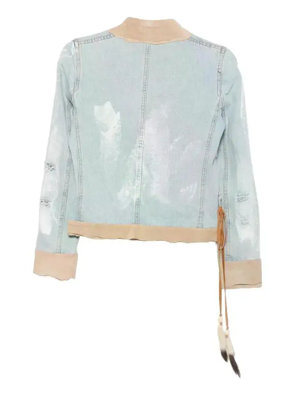 Dolce & Gabbana Distressed Panelled Denim Jacket - Blue