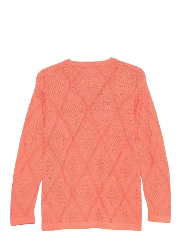 Celine 2000s Cotton Crew Neck Sweater - Orange