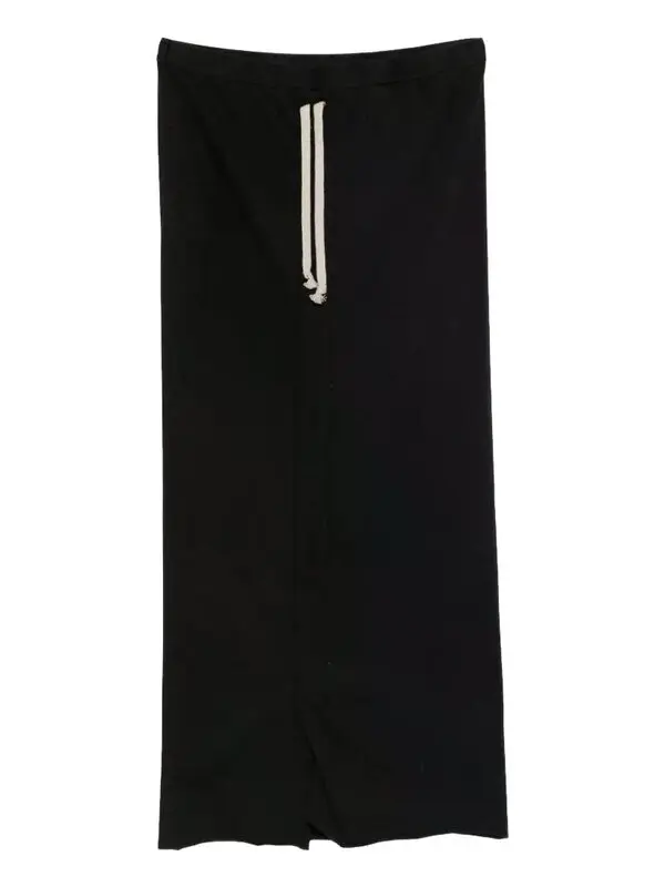 Rick Owens Midi Skirt With Drawstring Fastening - Black