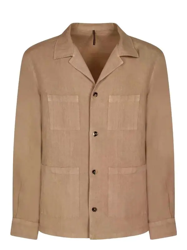 DELL'OGLIO Pocket-detail Button-down Linen Shirt - Neutrals
