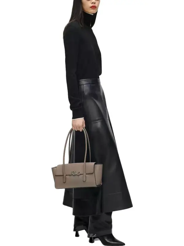Karl Lagerfeld K/signature Elongated Shoulder Bag - Grey
