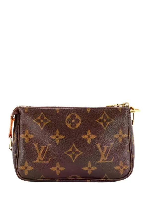 LOUIS VUITTON Pochette Accessoires Limited Edition Monogram Canvas Mini Clutch Bag - Brown