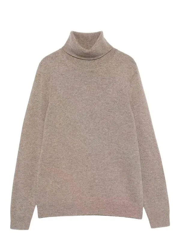 Eric Bompard Cashmere Roll Neck Long Sleeve Sweater - Brown