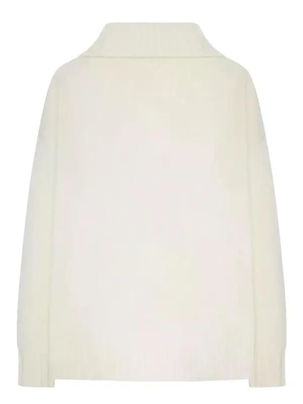 Max Mara Half-zip Knitted Sweater - Neutrals