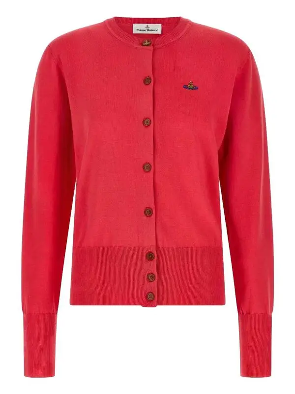 VIVIENNE WESTWOOD Bea Orb-embroidered Cardigan - Red