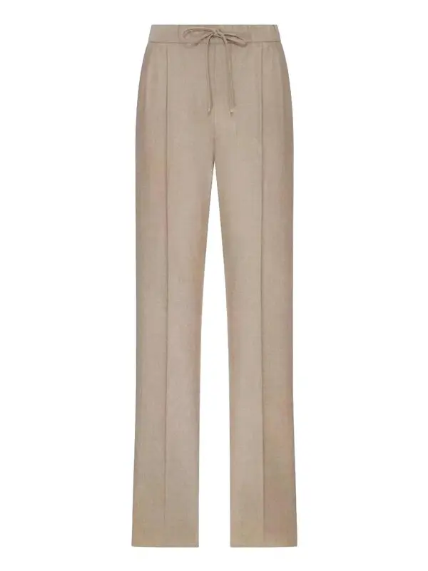 Max Mara Drawstring Pressed-crease Trousers - Neutrals