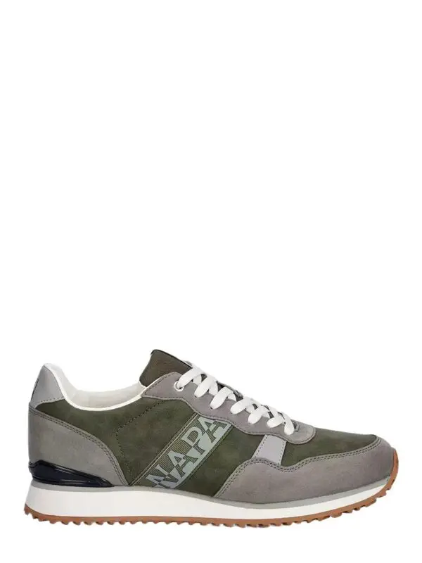 NAPAPIJRI Cosmos Syn Logo-print Panelled Sneakers - Green