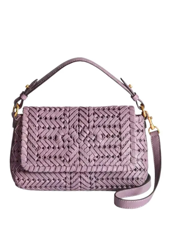 ANYA HINDMARCH Neeson Woven Leather Cross Body Bag - Purple