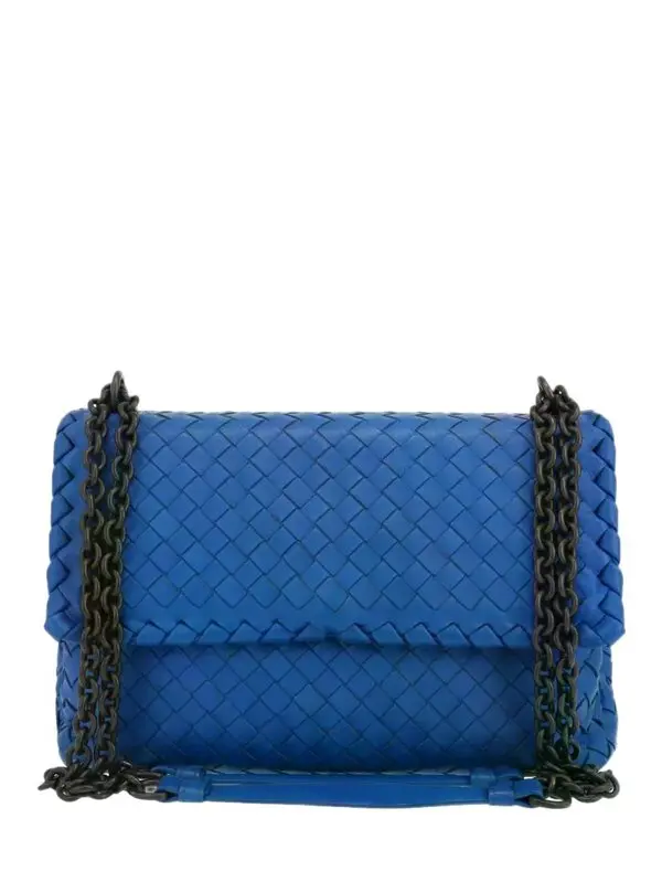 Bottega Veneta Olimpia Intrecciato Shoulder Bag - Blue
