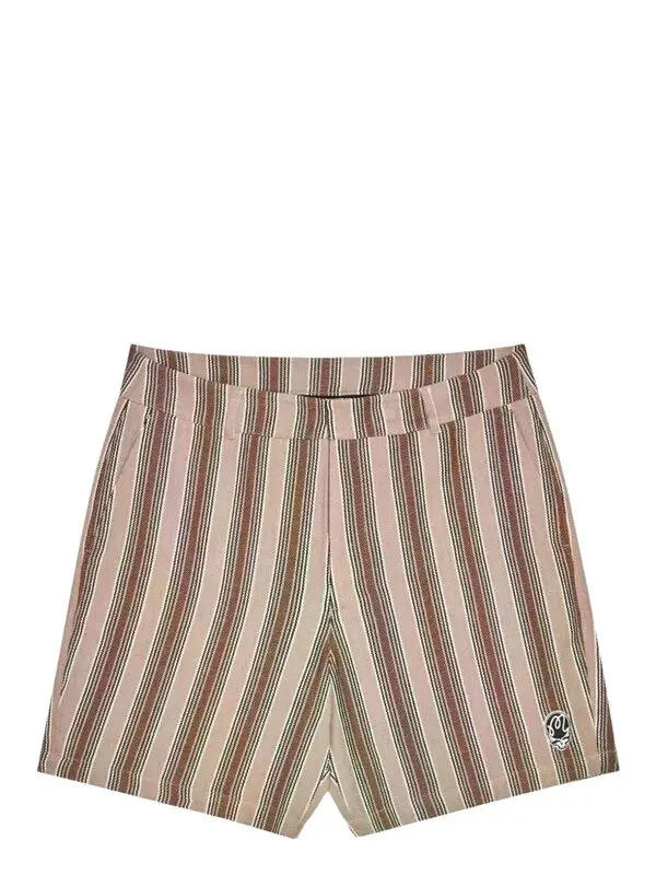 MALBON Ripley Striped Shorts - Brown