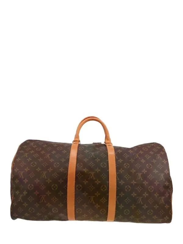 LOUIS VUITTON Monogram Keepall 55 Travel Bag - Brown