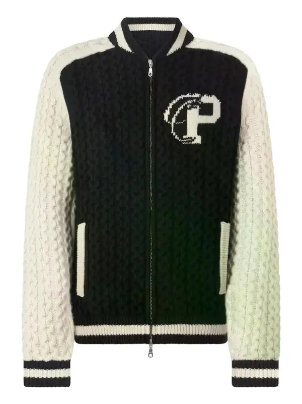 Philipp Plein Star Knitted Bomber Jacket - Black