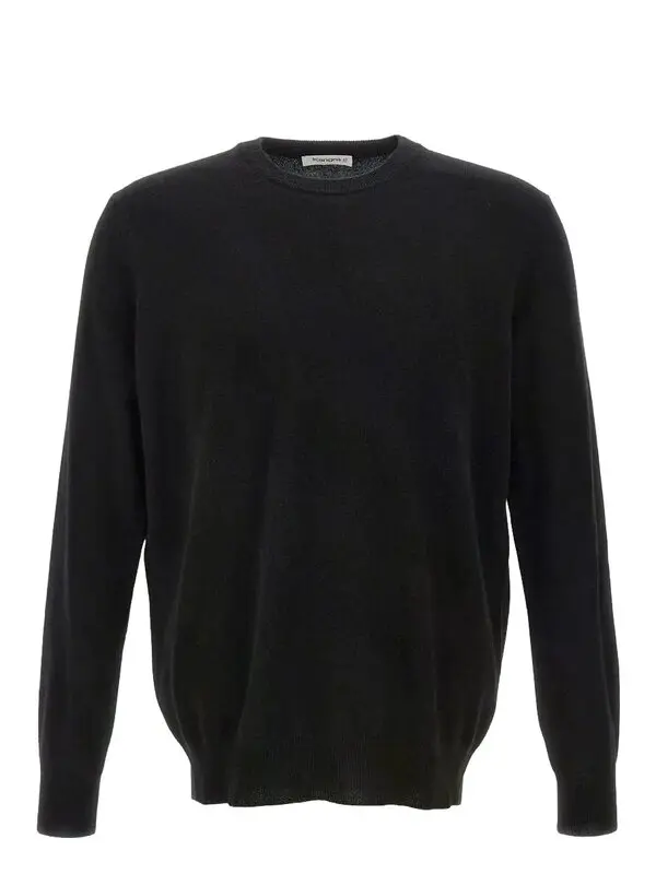 KANGRA Ribbed-knit Crew-neck Sweater - Black
