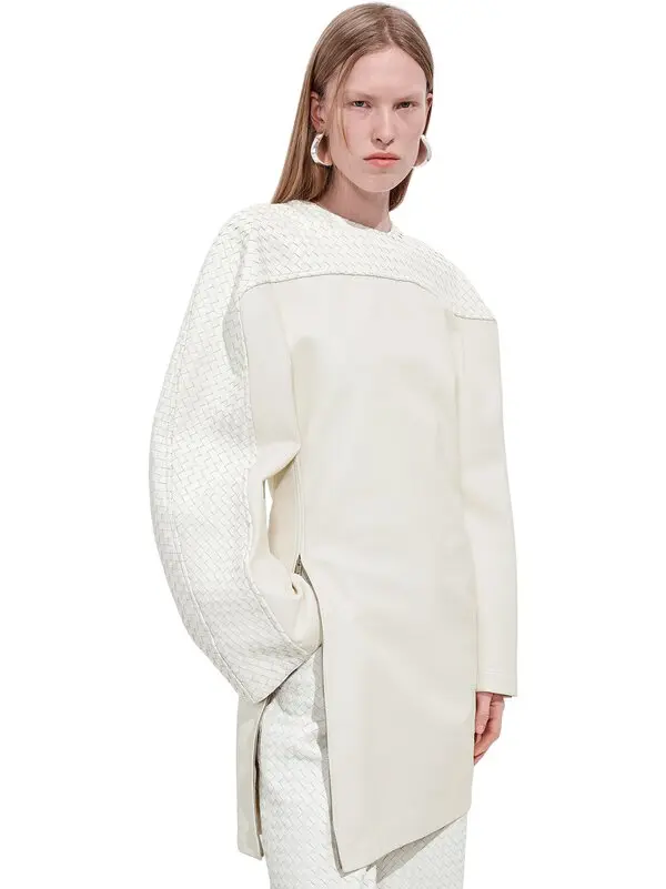 Bottega Veneta Leather Dress - Parchment