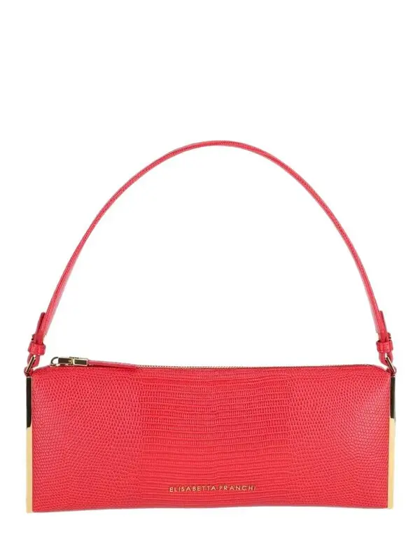 Elisabetta Franchi Shoulder Bag With Gold Trim - Red