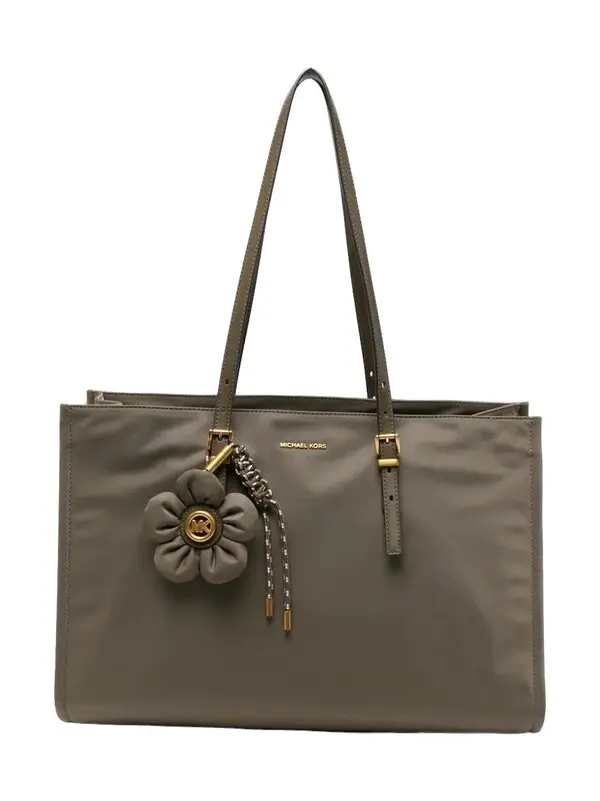 Michael Kors Tote Bag With Flower Charm - Green