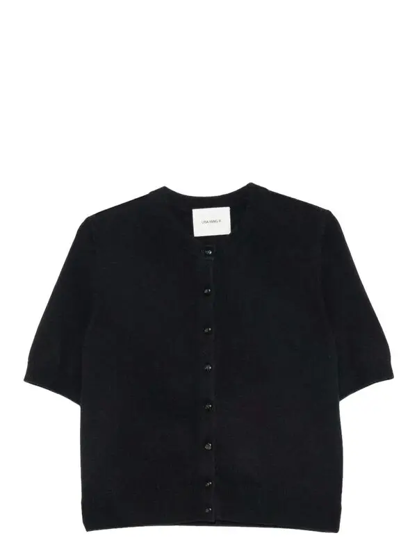 LISA YANG Marene Short-sleeve Cardigan - Blue