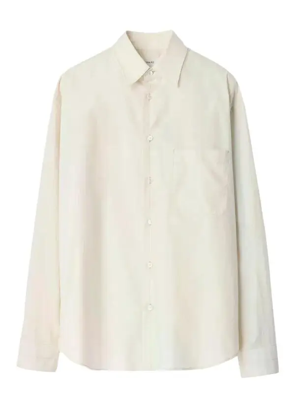 LEMAIRE Regular Shirt In Washed Cotton Silk - Neutrals