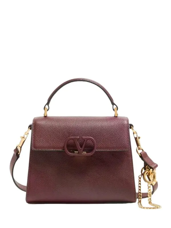 Valentino Garavani Vsling Mini Handbag In Grainy Calfskin - Red