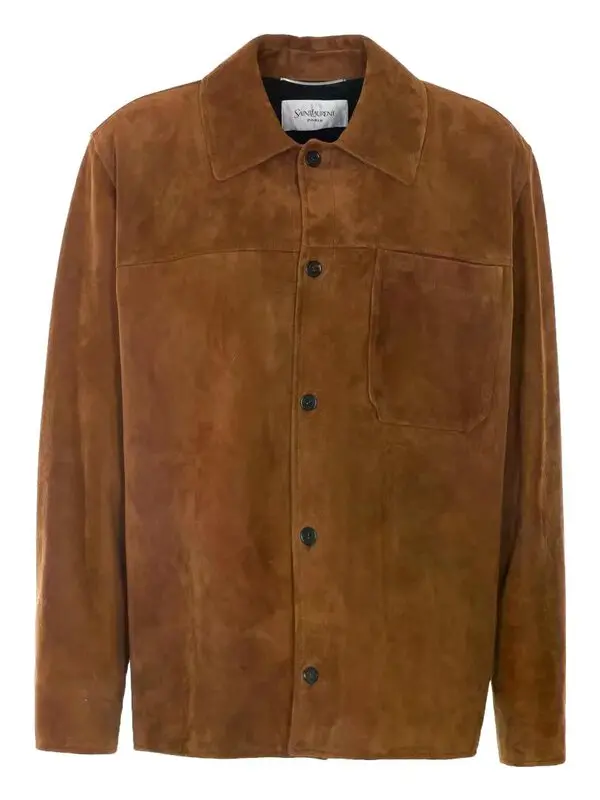 Saint Laurent Button-fastening Shirt Jacket - Brown