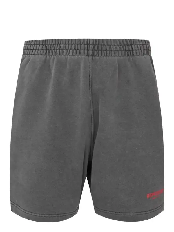 REPRESENT Logo Print Elasticated Waistband Shorts - Grey
