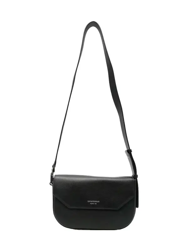Emporio Armani Leather Crossbody Bag - Black